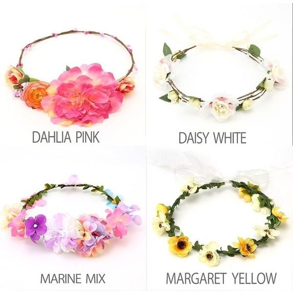 数量限定にて特価です！フェアリーズフラワータイププリンセス。華やかでキュートな花冠。カラフルなミックスタイプのものから、高貴さを漂わせるローズまで。普段のファッションに合わせる方も増えています。派手にキメたいフェスやライブ等でも大活躍のスグ...