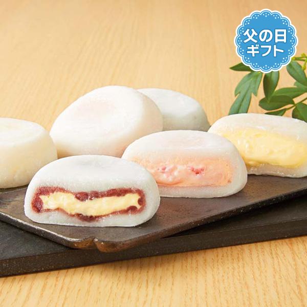 柔らかいとろける生地で「八天堂」のクリームを包んだくりーむ大福です。セット内容：カスタード×4、つぶあんカスタード×3、あまおう苺×3サイズ：縦195×横270×高さ125mm食品アレルギー特定原材料使用：乳,小麦,卵各種条件：簡易包装/冷...