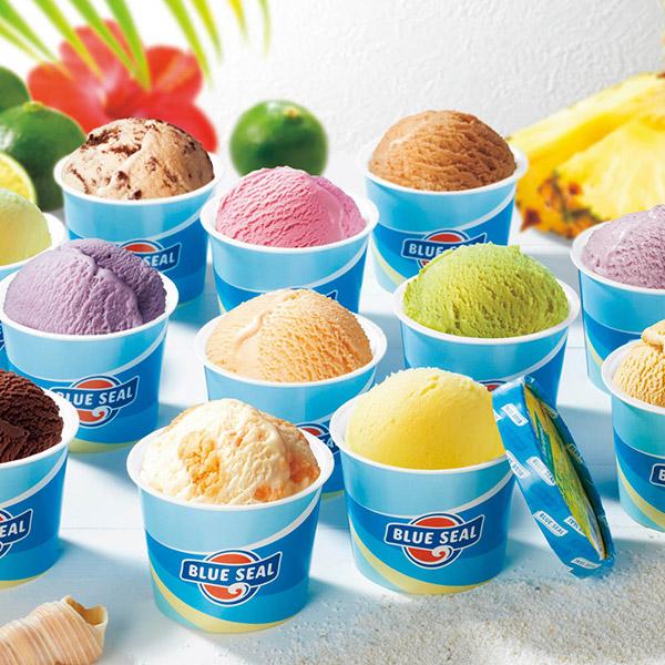 ブルーシールの定番ギフトに沖縄直営店のOKINAWANフレーバーとアメリカンフレーバー12種類を詰合せたアイスギフトです。セット内容：バニラ・チョコレート・ストロベリー・ピスタチオ・バニラ&amp;クッキー・ウベ・沖縄紅イモ・塩ちんすこう・...