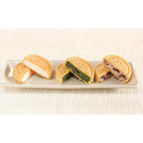 大山牧場の純生クリームを使用した3種類の最中詰合せです。セット内容：小豆・抹茶・いちご×各3サイズ：縦240×横240×高さ65mm食品アレルギー特定原材料使用：乳賞味期限：出荷後30日各種条件：簡易包装/冷凍お届け期間：2026年6月15...
