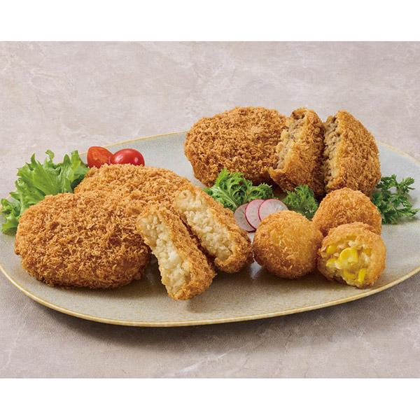 【「神戸コロッケ」の自信作のセット。】牛肉の旨みを味わえ食べ応えがある旨みに感動ビーフコロッケや、とうもろこしの自然な甘みが味わえる北海道産とうもろこしのプチクリームコロッケのセットです。セット内容：北海道産とうもろこしのプチクリームコロッ...