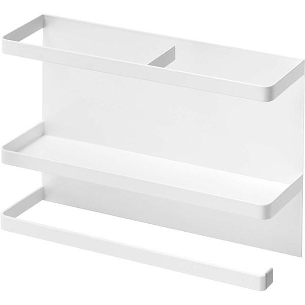 ラップ＆ペーパー収納冷蔵庫側面にマグネットで簡単取り付け。よく使うラップとキッチンペーパーを一括収納！大判タイプの海外製キッチンペーパーロールも収納できます。高さ約20cmなので冷蔵庫側面のスペースが少ない方や、小さい冷蔵庫の方にもオススメ...