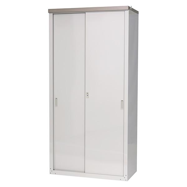 ●軒下や省スペースを有効に利用できる小型収納庫●ドライバー1本で組立簡単！●ハーフ棚仕様で、細かなものから長物まで収納可能●収納物に合わせて棚板を18段階に調整可能！●鍵付き(ON・OFF式）●棚板4枚付き商品サイズ(約)：幅89×奥行47...