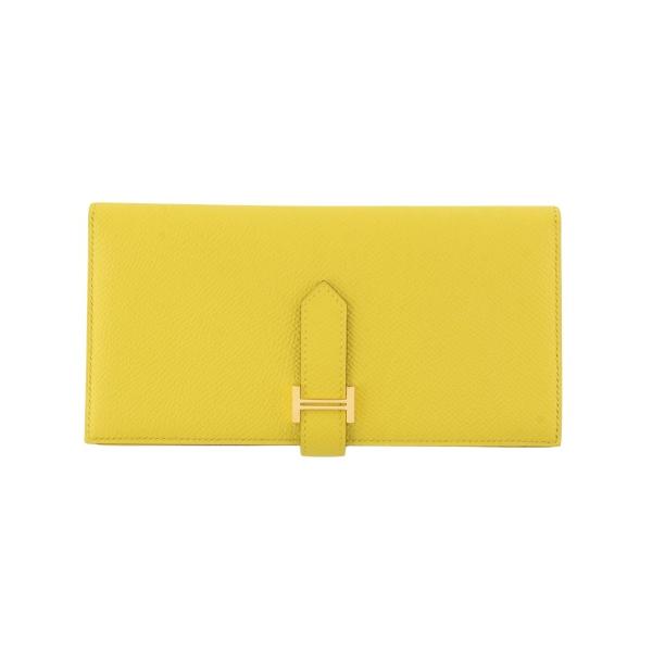 エルメス（HERMES）の長財布が、入荷しました。<br /><br />エルメスのベアンスフレは、ジョーヌナプルのエプソンレザーで作られた優雅な財布です。シルバーの金具が上品さを引き立てます。洗練されたデザインと耐...
