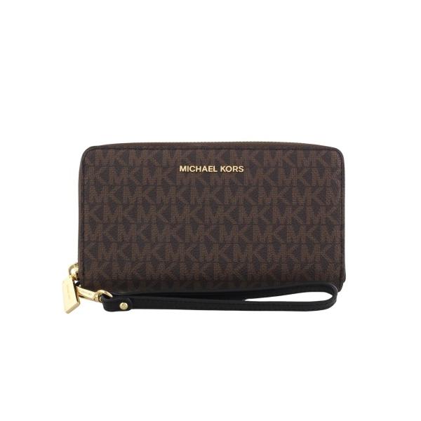 マイケルコース（MICHAEL KORS）の長財布が、入荷しました。<br /><br />マイケルコースの長財布です。MKシグネチャー柄PVCに、ブランドロゴがほどこされたお洒落なデザインです。取り外し可能な、スト...
