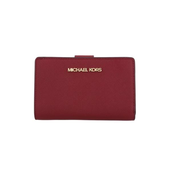 マイケルコース（MICHAEL KORS）の【JET SET TRAVEL MD BIFLD ZP CN WLLET LEATHER ジェット セット トラベル ミディアム ビルフォールド ジップ コーナー ウォレット レザー】二つ折り財布...