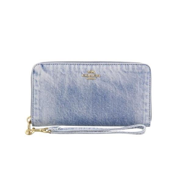 コーチ（COACH OUTLET）の長財布が、入荷しました。<br /><br />コーチ アウトレット 長財布 レディース ブルー COACH OUTLET CEC21 IMNIM デニム<br />&...