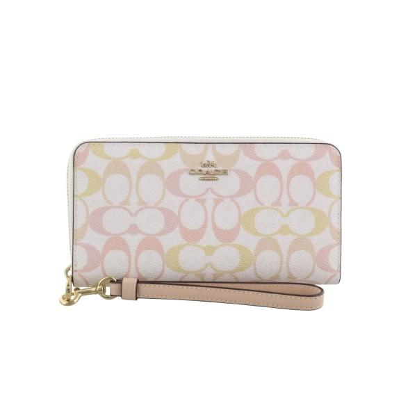 コーチ（COACH OUTLET）の長財布が、入荷しました。<br /><br />コーチ アウトレット 長財布 レディース ホワイト COACH OUTLET CEC22 IMM8C チョーク/ピンク<br ...