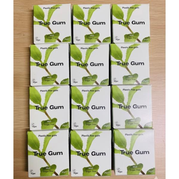 商品について★爽やかな天然ミント風味のチューインガム★植物由来の原料を使用♪プラスチックフリーのチューインガム♪砂糖不使用♪ヴィーガン内容量:ミント味　21g×12個賞味期限2027.10.24注意事項写真の色と実際の色がお客様がお使いのパ...