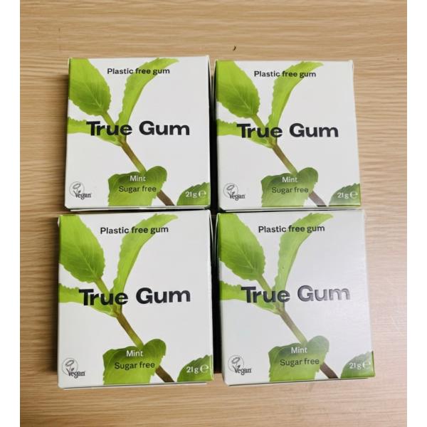 商品について★爽やかな天然ミント風味のチューインガム★植物由来の原料を使用♪プラスチックフリーのチューインガム♪砂糖不使用♪ヴィーガン内容量:ミント味　21g×4個賞味期限2027.10.24注意事項写真の色と実際の色がお客様がお使いのパソ...