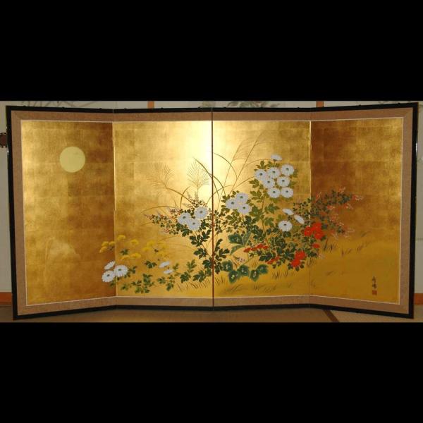 4枚金屏風/ 富永寿峰(平金押し) : SELECT JAPAN - 通販 4枚金屏風/ 富永寿峰(平金押し) : SELECT JAPAN - 通販