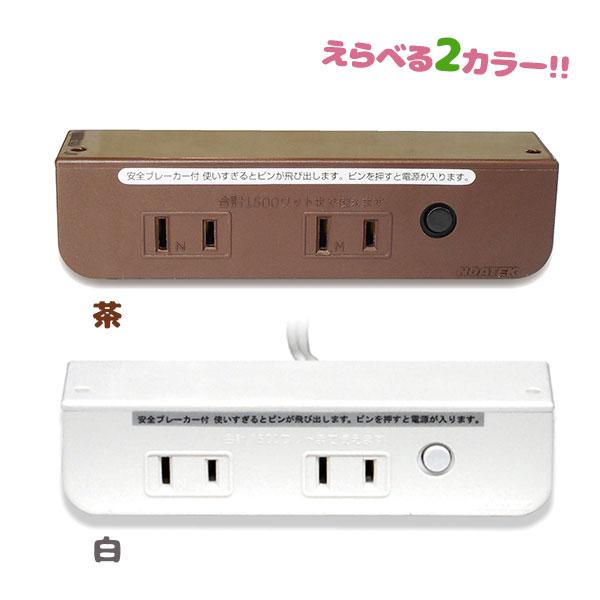 棚板に直付できるコンセント。ＤＩＹの学習机やキャビネットなどにネジで簡単に取り付けることが出来ます。※コンセント部は抜き差しが固めになっています。 ※ネジは付属していません。 爆買