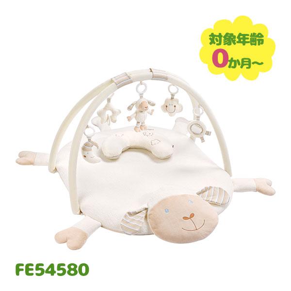 やさしい白基調のふわふわのひつじがかわいいベビーマットです♪上部のぬいぐるみはソフトラトルとしても遊べます。ご出産のお祝いにお勧めです。 爆買