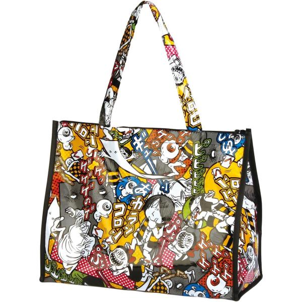 軽くてらくらく♪収納力抜群の大きめ鬼太郎バッグです☆彡便利なチャック付きなので、使い勝手も◎！ コミックから飛び出した鬼太郎たちが賑やかな今までにないデザインです。 ピクニックに、海水浴に、ショッピングにどうぞ！！＜サイズ＞約幅45cm×高...