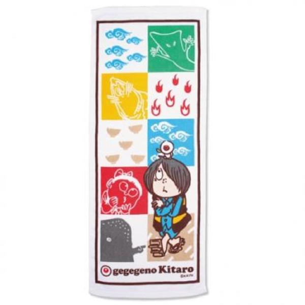 ゲゲゲの人気の仲間が勢ぞろいです☆彡おしゃれでカワイイフェイスタオルですよ♪♪サイズ： 約W330×H830mm素材： 綿100%