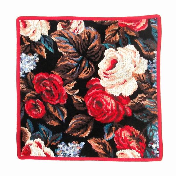 【カラー】 ボルドーマルチ  【素材】100%コットン【サイズ】（約）縦 30cm × 横 30cm　　重さ 40g    【仕様】[取扱絵表示]洗濯機/水温60度以下 洗濯・脱水は普通コースで低温でのタンブル乾燥可【担当者からのコメント】...