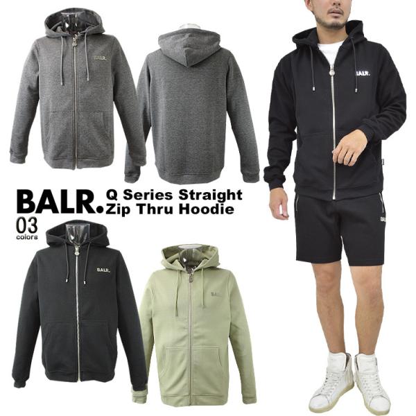 キーワード:EUモデル パーカー 羽織◆BALR./ボーラーのメタルロゴスウェットZIPフーディ。「Q Series Straight Zip Thru Hoodie」。着心地の良い上質な素材を使用した、メタルロゴプレートが際立つジップアッ...