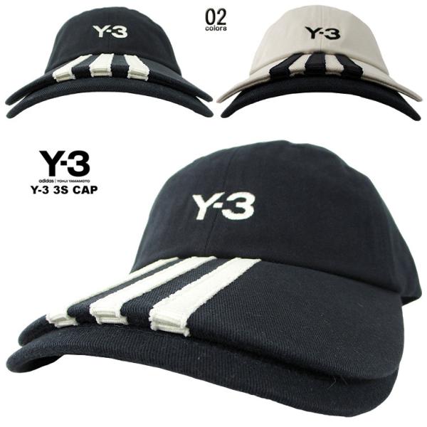キーワード：ユニセックス バックストラップ 3本線 帽子 シンプル ブリムハット YOHJI YAMAMOTO adidas 山本耀司◆Y-3/ワイスリーのY-3スリーストライプキャップ。スリーストライプスが目を引くY-3キャップ。反対色の...