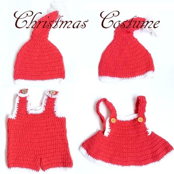 とっても可愛いサンタ衣装！男の子はパンツ、女の子はスカートでとってもキュートに大変身！お祝い品やプレゼントなどにも大変喜ばれます。クリスマスパーティーやお出かけに最適なベビーコスチュームです。コスプレでみんなの注目の的になっちゃおう！【サイ...