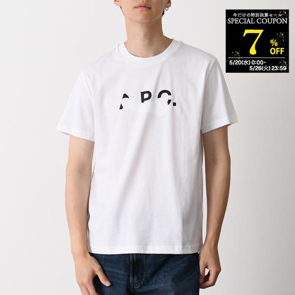 A.P.C アーペーセー Tシャツ TACHE BLANCHE COHBM M26458 メンズ ユニセックス ホワイト カットソー コットン ロゴ 半袖 春夏