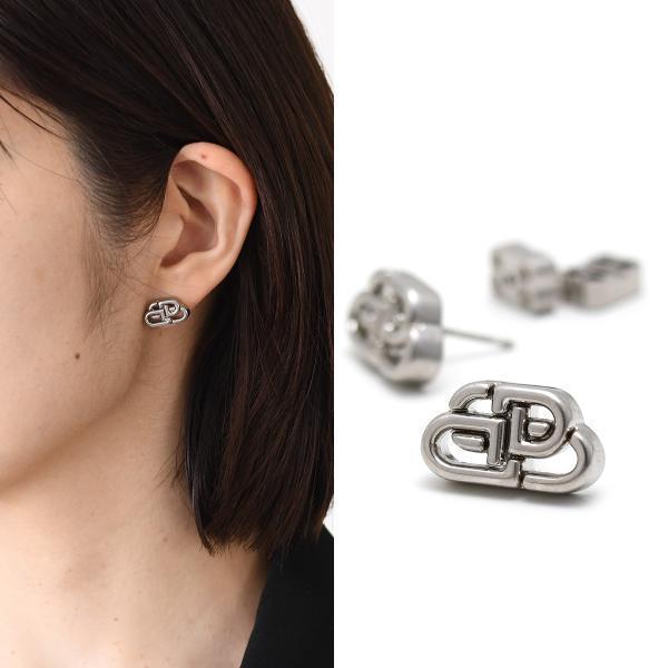 BALENCIAGA バレンシアガ アクセサリー BB XS STUD ピアス 594709 TZRLS レディース シルバー ザマック スタッズピアス 両耳用