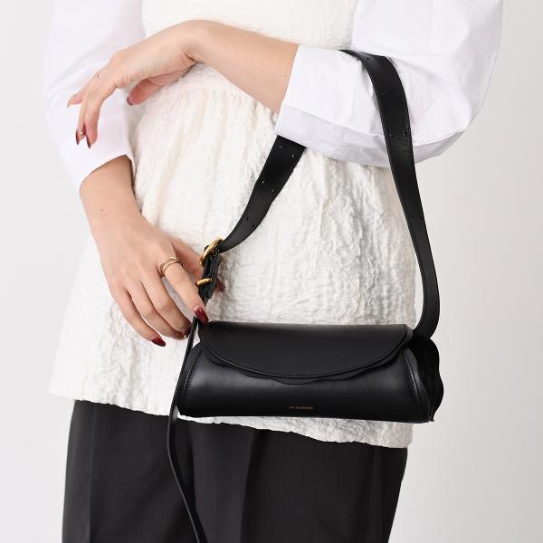 JILSANDER ジルサンダー バッグ ショルダーバッグ Cannolo ミニ カンノーロ J07WD0111 P4840 レディース ブラック レザー ハンドバッグ ボディバッグ ブランド フリル ギフト プレゼント