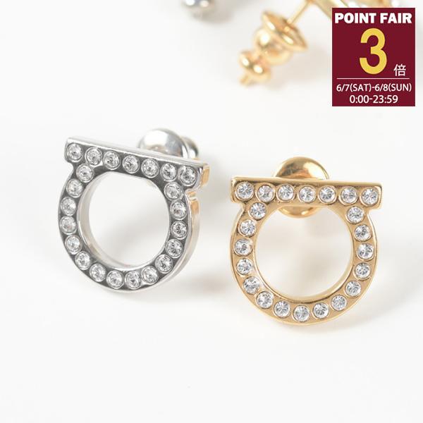 FERRAGAMO フェラガモ ガンチーニ クリスタル ピアス 760122 FERRAGAMO フェラガモ ガンチーニ クリスタル ピアス 760122