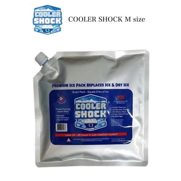 COOLER SHOCK クーラーショック Mサイズアイスショック■サイズ■[本体]・W25.5 x D2.5 x H25.5cm・注入水量：830ml■予冷時間■約12時間■付属品■シリコンコルク　1個■詳　細■【クーラーボックスの保冷剤...