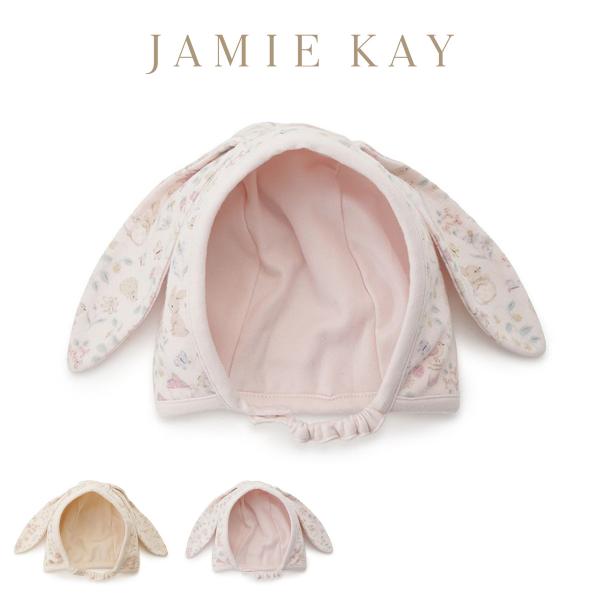 JAMIE KAY(ジェイミーケイ)Bunny Gardenうさ耳ボンネット／オーガニックコットン jbgh261933■詳　細■JAMIE KAY描き下ろしの日本限定柄、第２弾 "Bunny Garden"（バニーガーデン）が登場！春の陽...