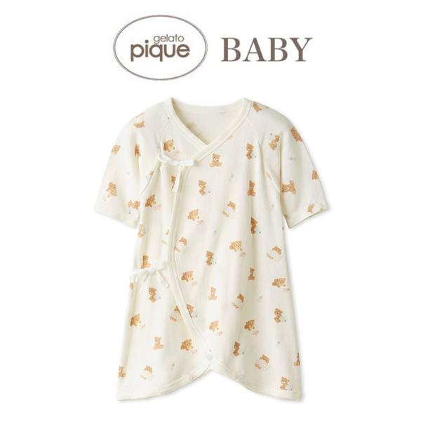 gelato pique (ジェラートピケ)新生児ベビーベアコンビ肌着 pbco259161 ■　色　■OWHT(オフホワイト)■詳　細■こちらの商品は衛生上の観点から返品・交換不可となります。【柔らかな肌触りのベビーベア柄コンビ肌着】【F...