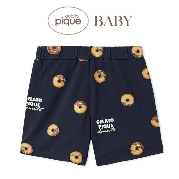 gelato pique baby(ジェラートピケベビー)BABY ドーナツ総柄パンツ pbcp261478■詳　細■こちらの商品は衛生上の観点から返品・交換不可となります。【POPなドーナツ柄プリントのBABYハーフパンツ】【Design...
