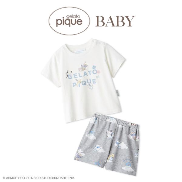 gelato pique (ジェラートピケ)BABY ドラゴンクエスト ワンポイントTシャツ&amp;総柄ショートパンツセット pbct264411■詳　細■【DRAGON QUEST・おやすみ時間へいざなうBABYセットアップ】【Desi...