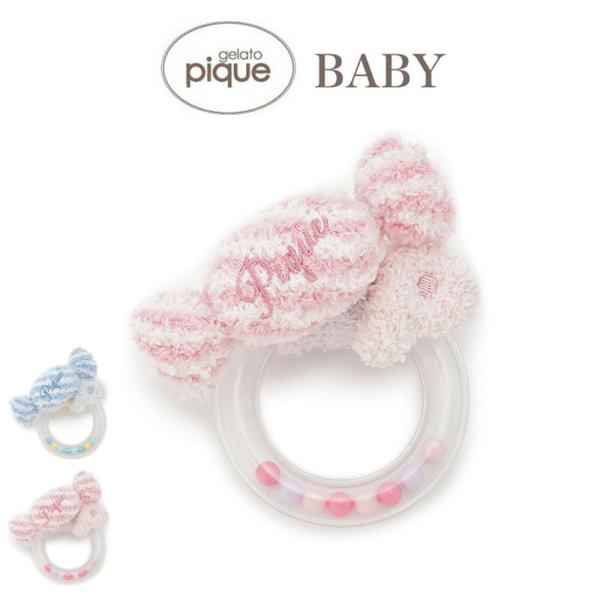 gelato pique【ジェラートピケ】BABY ベビモコキャンディラトル pbgg255605■　色　■PNK(ピンク)BLU(ブルー)■詳　細■【楽しさいっぱいのベビモコキャンディのBABYラトル】【Fabric】BABY MOCO（...