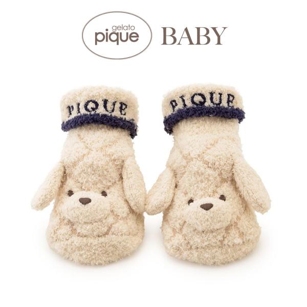 gelato pique BABY (ジェラートピケベビー)エアリーモコメロンパンドッグソックス pbgs264536■詳　細■【メロンパンドッグの素材感が可愛いBABYソックス】【Design/Styling】可愛い動物たちの焼き立てパン...