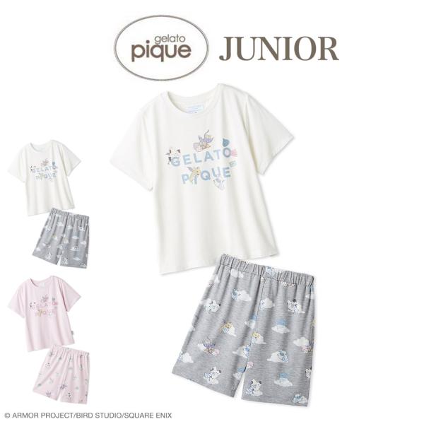 gelato pique JUNIOR(ジェラートピケジュニア)ドラゴンクエスト 販路限定 ワンポイントTシャツ&amp;総柄ショートパンツセット pjct264407■詳　細■【DRAGON QUEST・おやすみ時間へいざなうJUNIOR...