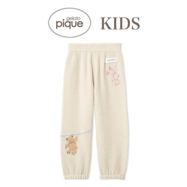 gelato pique KIDS(ジェラートピケキッズ)エアリーモコウォッシングアニマルジャガードロングパンツ pknp261443■詳　細■【お洗濯シーンを可愛く描いたエアリーモコKIDSロングパンツ】【Design/Styling】シ...