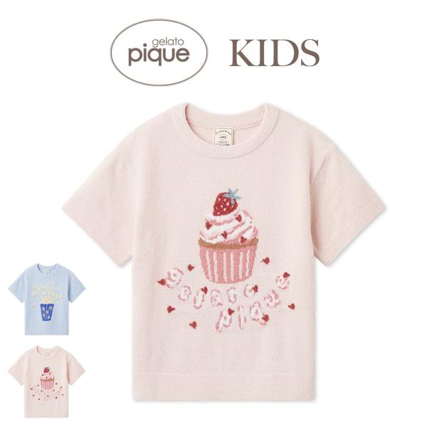 gelato pique kids (ジェラートピケ キッズ)エアリーモコモチーフジャガードプルオーバー pknt261447■詳　細■【可愛いカップケーキ＆ポップコーンのKIDSプルオーバー】【Design/Styling】明るくHAPP...