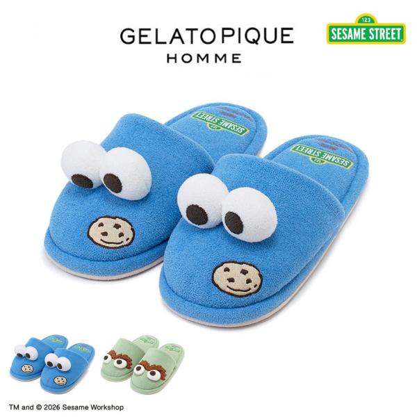 GELATO PIQUE HOMME (ジェラート ピケオム) メンズSESAME STREET ルームシューズ pmgs261659■詳　細■【Design/Styling】SESAME STREETの仲間たちの日常に、まるでルームメイト...