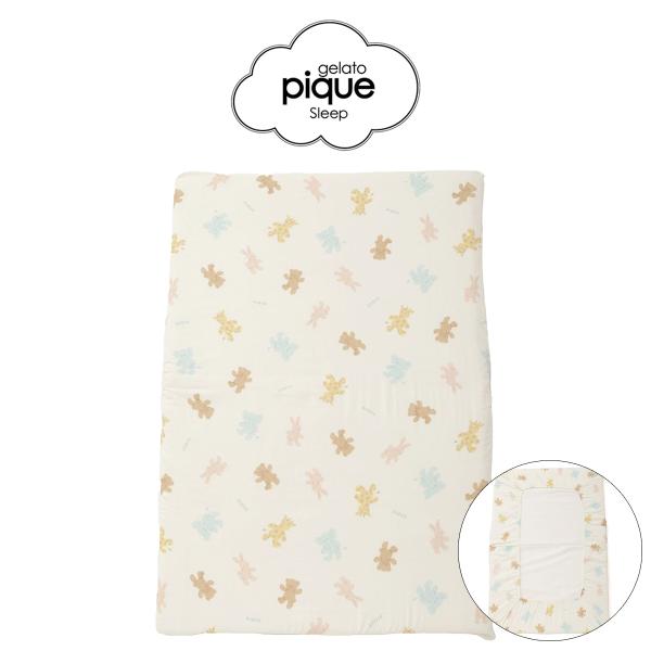 gelato pique(ジェラートピケ)Sleep BABY ぬいぐるみ柄 ボックスシーツ psgg259042■詳　細■【ぬいぐるみ柄の上質なBABYボックスシーツ】【Fabric】柔らかな二重ガーゼの生地で、肌に触れる部分はコットン1...