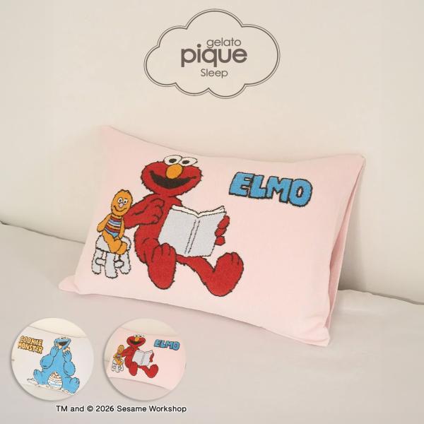 gelato pique(ジェラートピケ)Sleep SESAME STREET エアリーモコジャガードピローケース psgg261851■詳　細■【SESAME STREET・キャラクターの絵柄がキャッチーなエアモコピローケース】【Des...