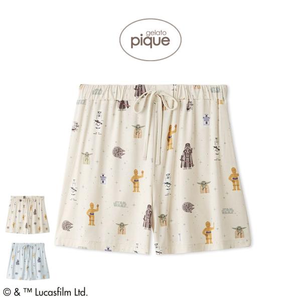 gelato pique ジェラートピケSTAR WARS レディース 総柄ショートパンツ pwcp262215■詳　細■【STAR WARS / ミントやクッキー&amp;クリームの宇宙を描いた総柄ショートパンツ】【Design/Styl...