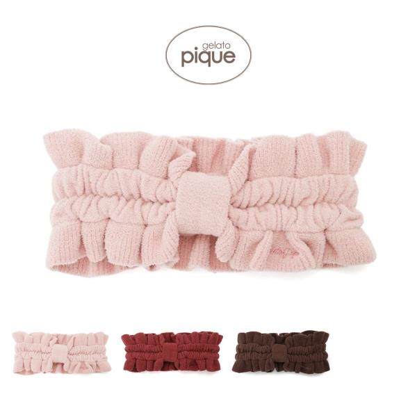 gelato pique (ジェラートピケ)エアリーモコギャザーヘアバンド pwga264601■詳　細■【フリルたっぷりのエアモコヘアバンド】【Design/Styling】ふんわり軽い薄手ニット‘エアリーモコ’を使用した、フリルたっぷり...