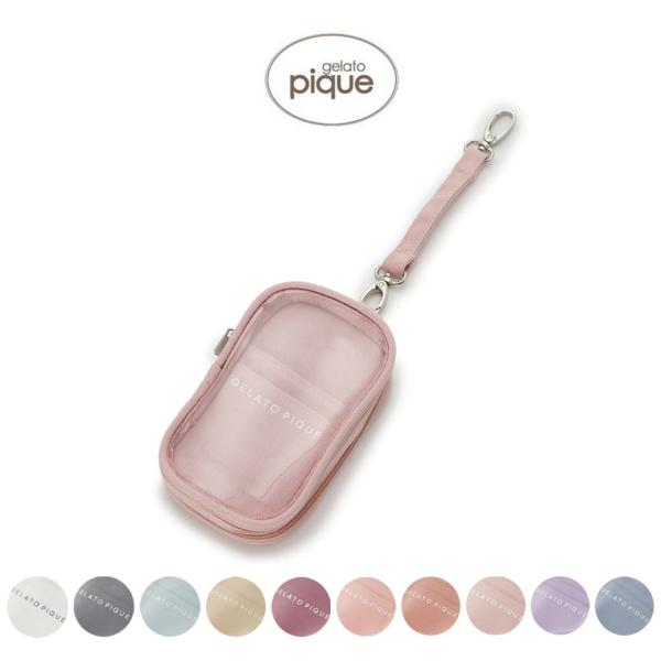 gelato pique (ジェラートピケ)キャリーポーチ pwgb225757■素　材■綿100%/(別布)表面:塩化ビニル樹脂100%■サイズ■FREE：縦13.5cm 横8cm マチ4cm ポケット内（個数）2個 ■　色　■・OWHT...