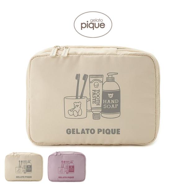 gelato pique(ジェラートピケ)トラベルグッズ ハンギングポーチ pwgb269053■詳　細■【春旅に使いたい爽やかな色合いのハンギングポーチ】【Design/Styling】シンプル＆クリーンな線画で描かれたイラストが印象的な...