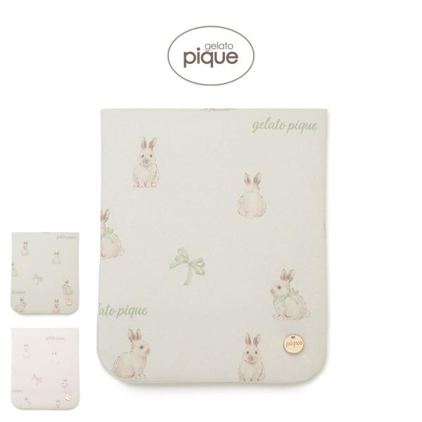gelato pique(ジェラートピケ)ラビット柄ミラー pwgg261680■詳　細■【リボンを巻いたラビット柄の折りたたみ式ミラー】【Design/Styling】春を感じさせるカラーリングとキュートなうさぎの絵柄に心ときめく、ラビッ...
