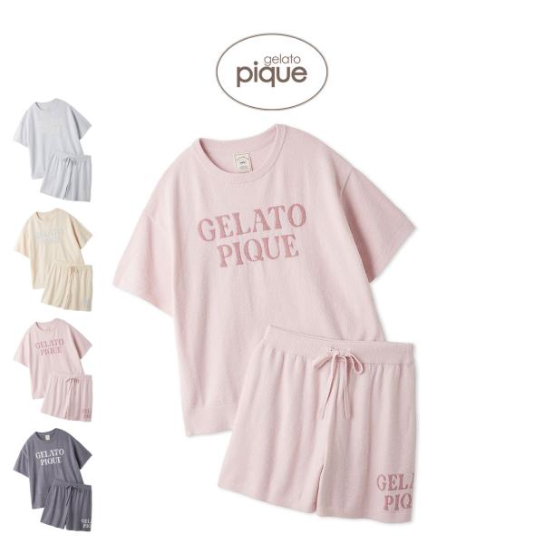 gelato pique ジェラートピケスムーズィーロゴジャガードプルオーバー&amp;ショートパンツセット pwnt262061■詳　細■【太めロゴがキャッチーな夏色のセットアップ】【Design/Styling】太めの明朝体ロゴと、夏ら...