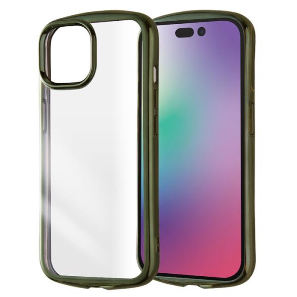 iPhone15 iPhone14 iPhone13 ケース ソフトケース 耐衝撃 TPU METAMORU plus オリーブ カバー アイフォン スマホケースカメラレンズに傷が付きにくい。衝撃をやわらげる全周囲クッション構造。ボタンや端...