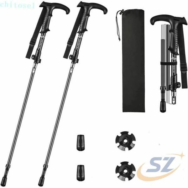 【軽量コンパクト?長さ調整ができる】収納サイズは38cm、使用サイズは110-130cmです。身長が160cmから185cmまで調整でき、アジア人の使用習慣に合っています。軽量313ｇで折りただみ式だから、携帯に便利です。材質：アルミ合金、...