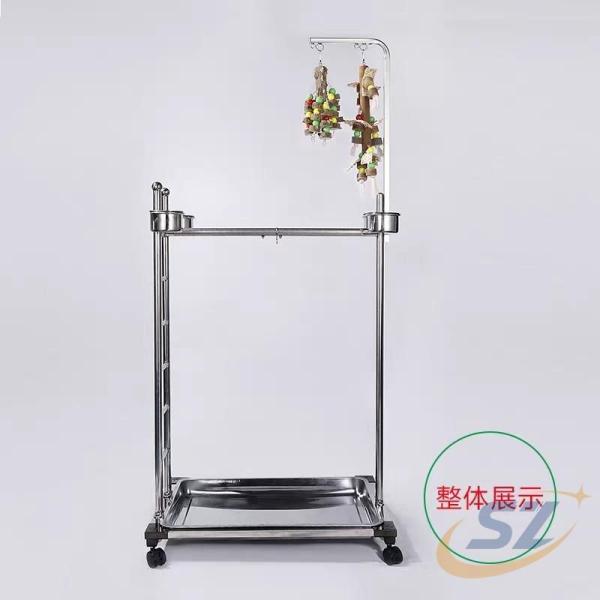 ステンレス製で耐腐食性、防錆性、耐久性に優れ、安定した構造で変形しにくく、長持ちする簡単に組み立て可能で、床に装着された実用的なキャスターで移動が便利、取り外し可能で洗える棚がついており、清潔な環境を提供し、ペットの鳥に高品質な生活環境を提...