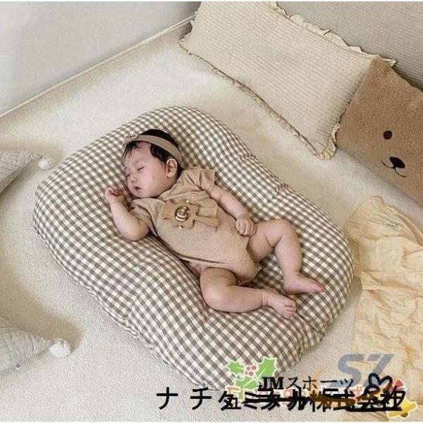 適用年齢：0~18ヶ月 ＊衛生的な圧縮パック梱包されています。取り外し可能?　寝返りもしやすく赤ちゃんがゆったり過ごせます。60℃赤ちゃんを保護してくれ、ママも赤ちゃんも一緒に安心して寝られます。出産祝い ベビーベッド ベビークッション ベ...